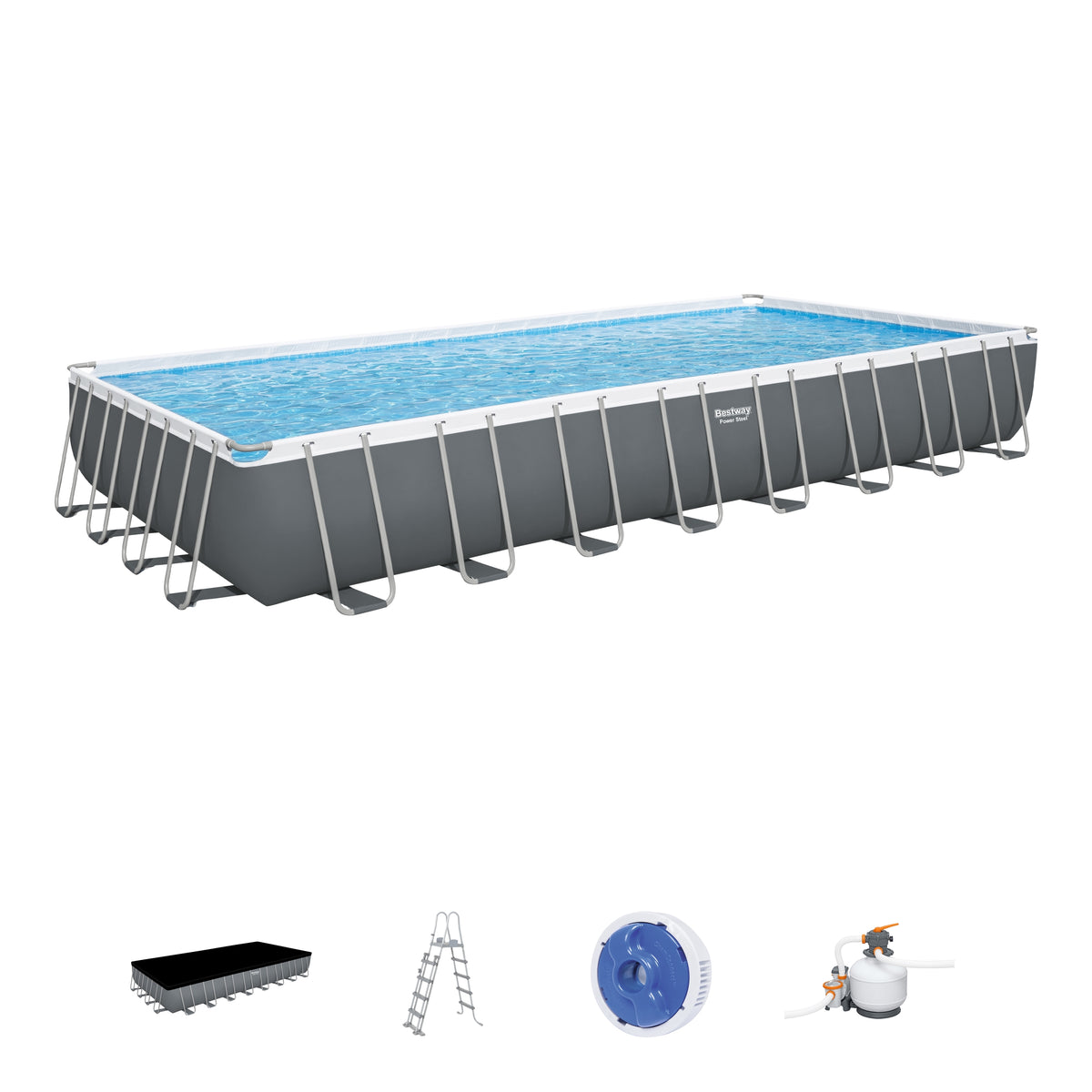Bestway Above Ground Portable Swimming Pool 31.3 ft x 16 ft x 4.3 ft ...