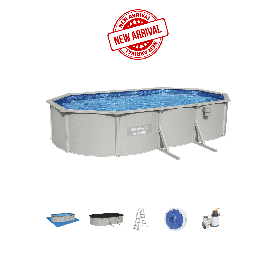 Bestway (56369) Hydrium™ 20' x 12' x 48"/6.10m x 3.60m x 1.20m Oval Po ...